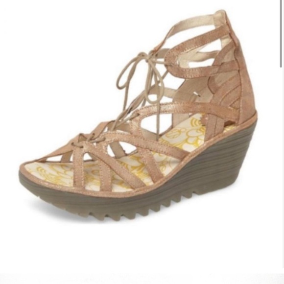 Fly London | Shoes | Fly London Tan Gladiator Shooties Yuke Cutouts ...